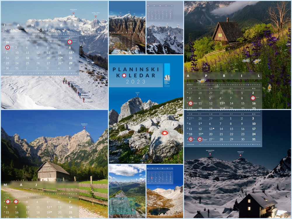 Planinska zveza Slovenije - Spoznajte gore | Planinski koledar 2023